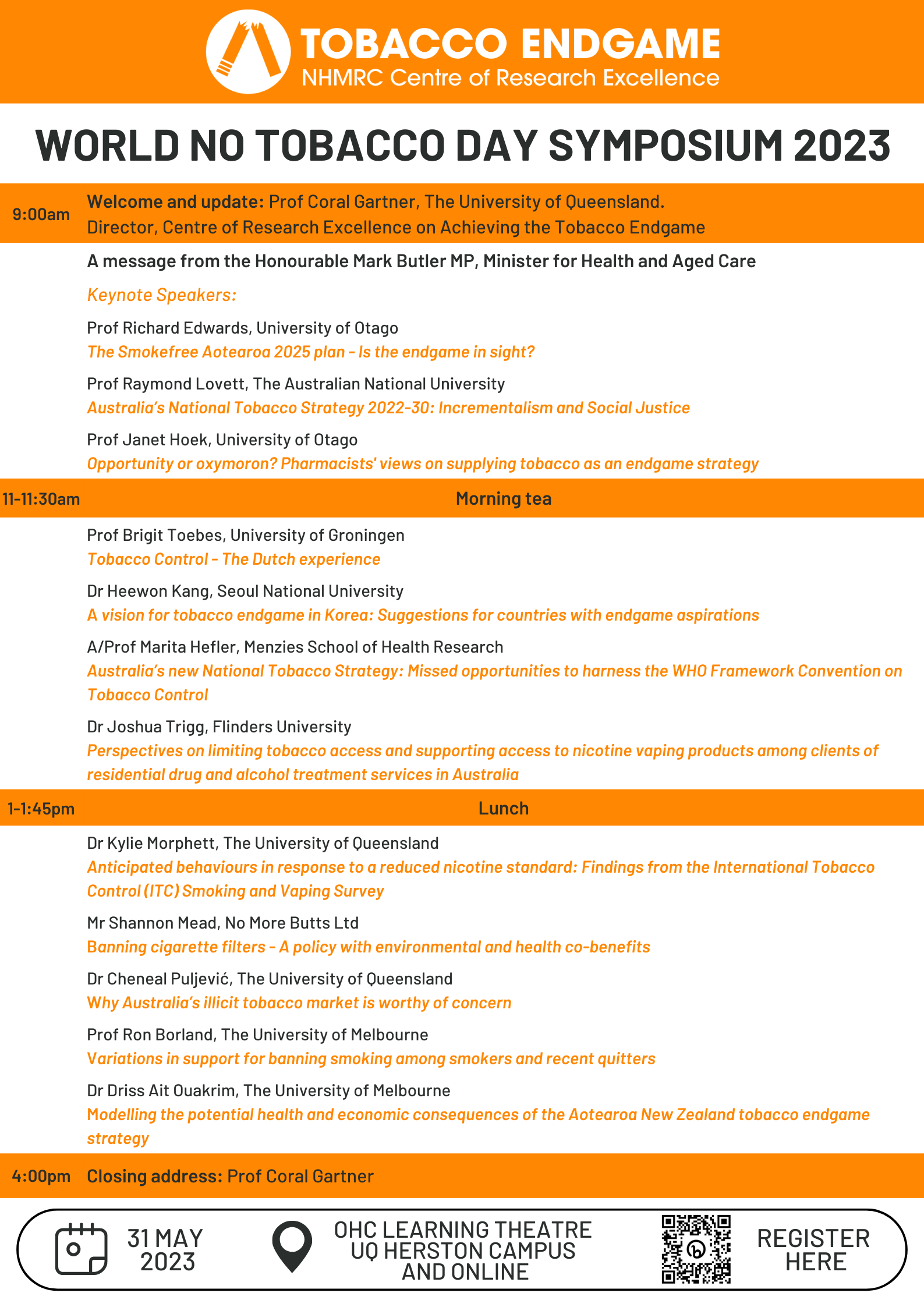 Tobacco Endgame CRE Events - Centre of Research Excellence on Achieving the Tobacco Endgame ...